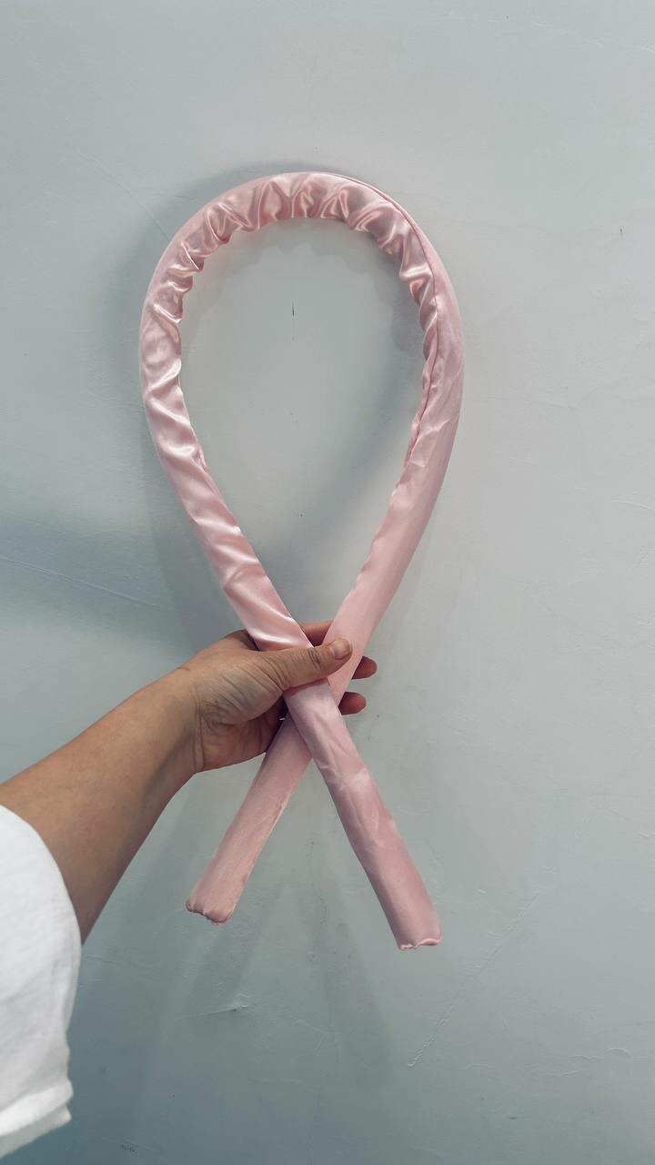 Бигуди для волос, мягкие бигуди, монобигуди 20 мм, атласные, розовые