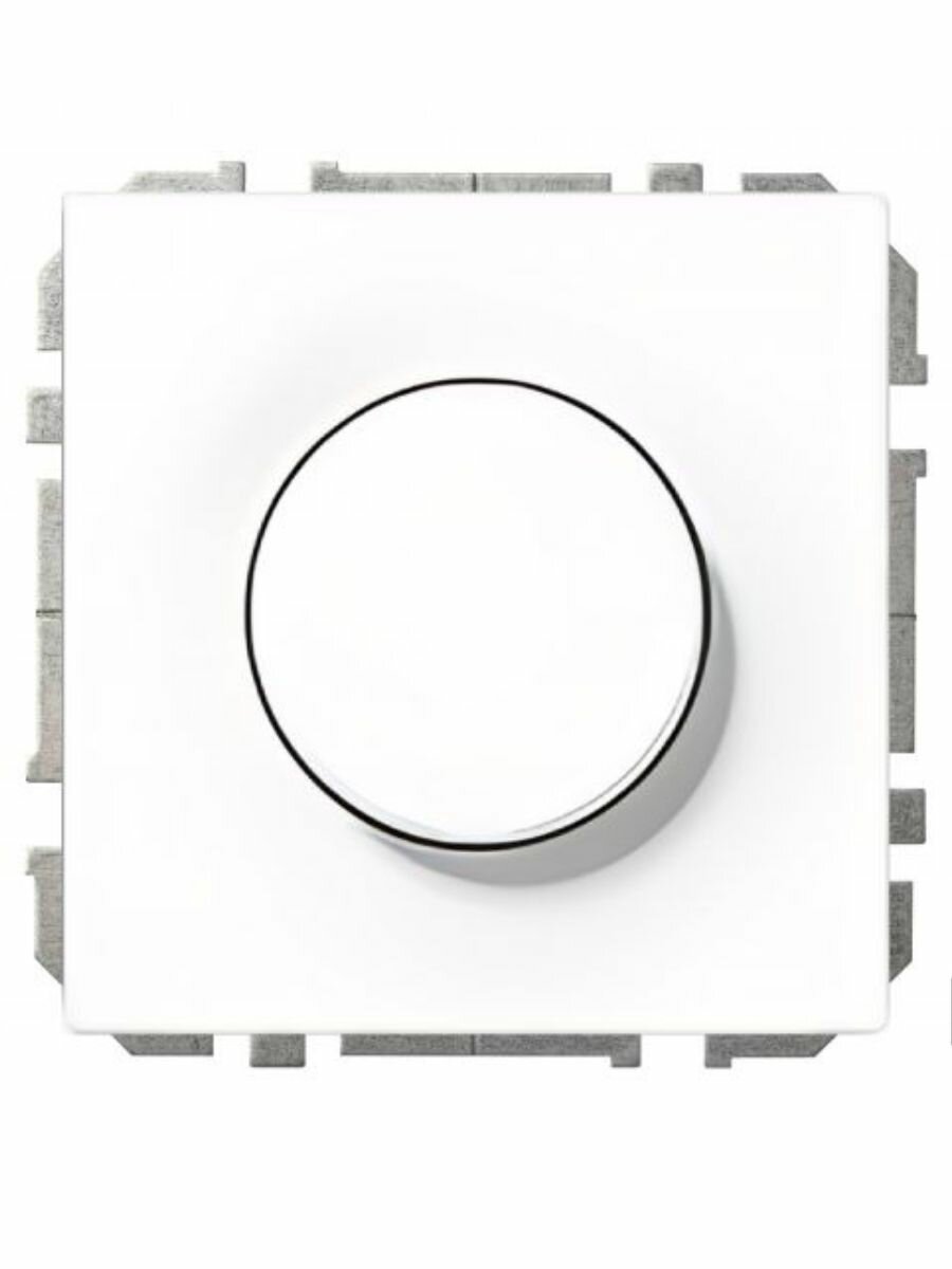 Liregus modern Механизм диммера поворотно-нажимного 10-250 Вт (LED 3-100 Вт) 230 В с белой матовой накладкой