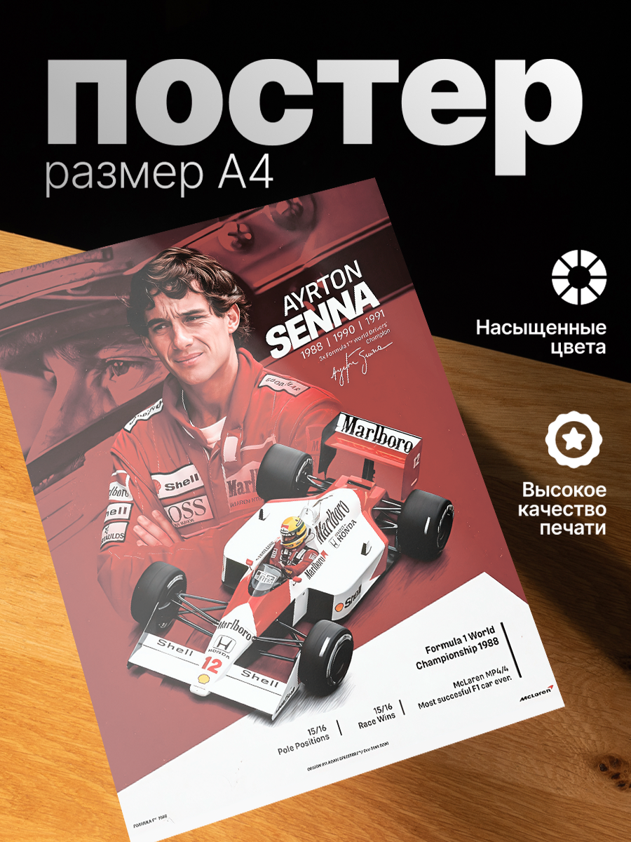 Постер ZEKEKS "Formula 1", на стену, без рамы, цифровая печать, 21x29