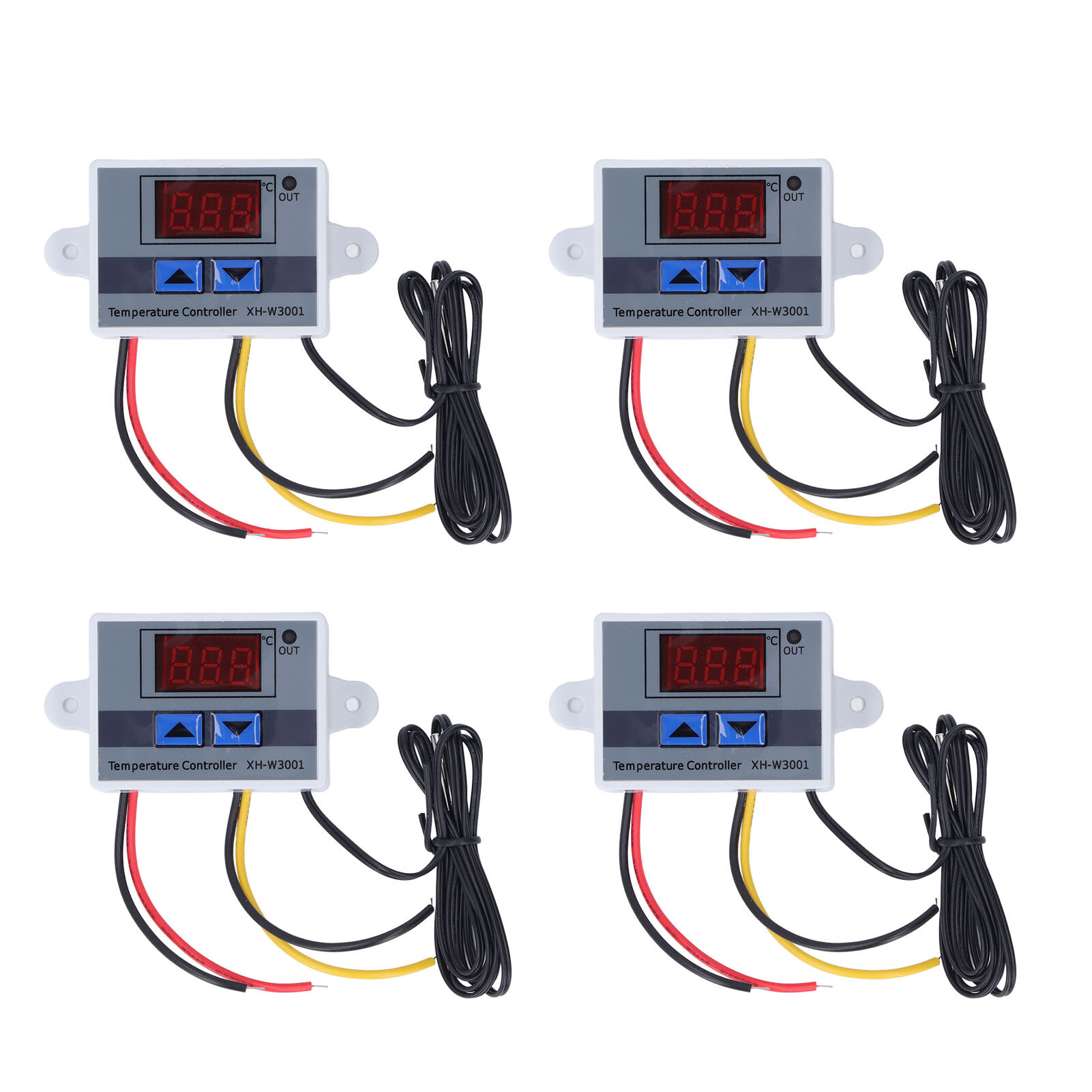 4Pcs Temperature Controller Digital Display Temp Regulator ‑50℃ to 110℃ 110‑220V 1500W