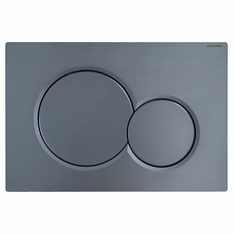 Клавиша смыва AZARIO NEW двойная, круглые кнопки, пластик, оружейная сталь матовый (AZ-010.08)