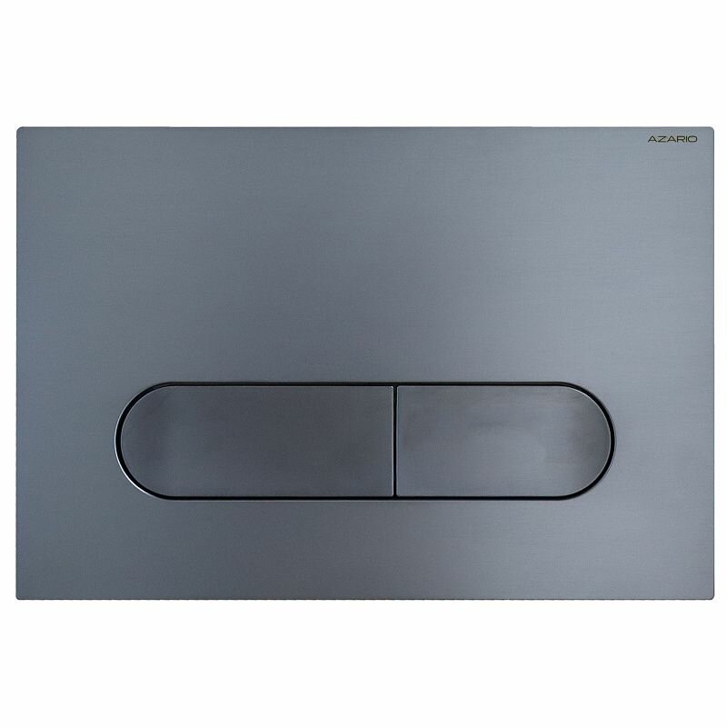 Клавиша смыва AZARIO NEW двойная, овальные кнопки, пластик, оружейная сталь матовый (AZ-004.08)