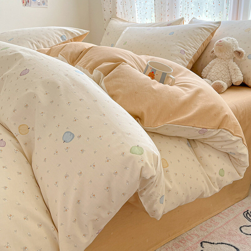 Rins мультфильм такса собака хлопчатобумажная кровать набор из четырех частей