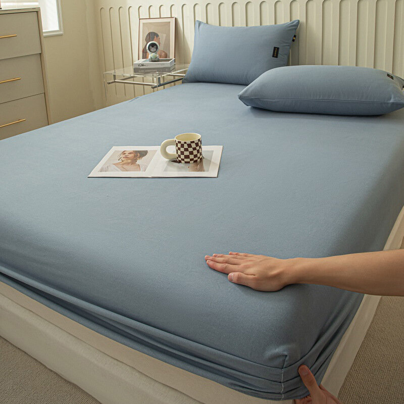 Утолщенный защитный чехол из простыни с начесом, однотонный наматрасник в японском стиле, полное покрытие для домашнего использования, двойной наматрасник Simmons,120*200cm