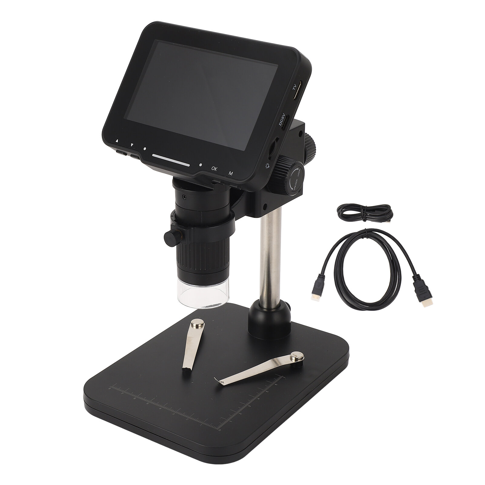 Цифровой микроскоп 4,3 дюйма IPS Screen 16MP 1080p 1600x паяльный микроскоп с интерфейсом мультимедиа HD