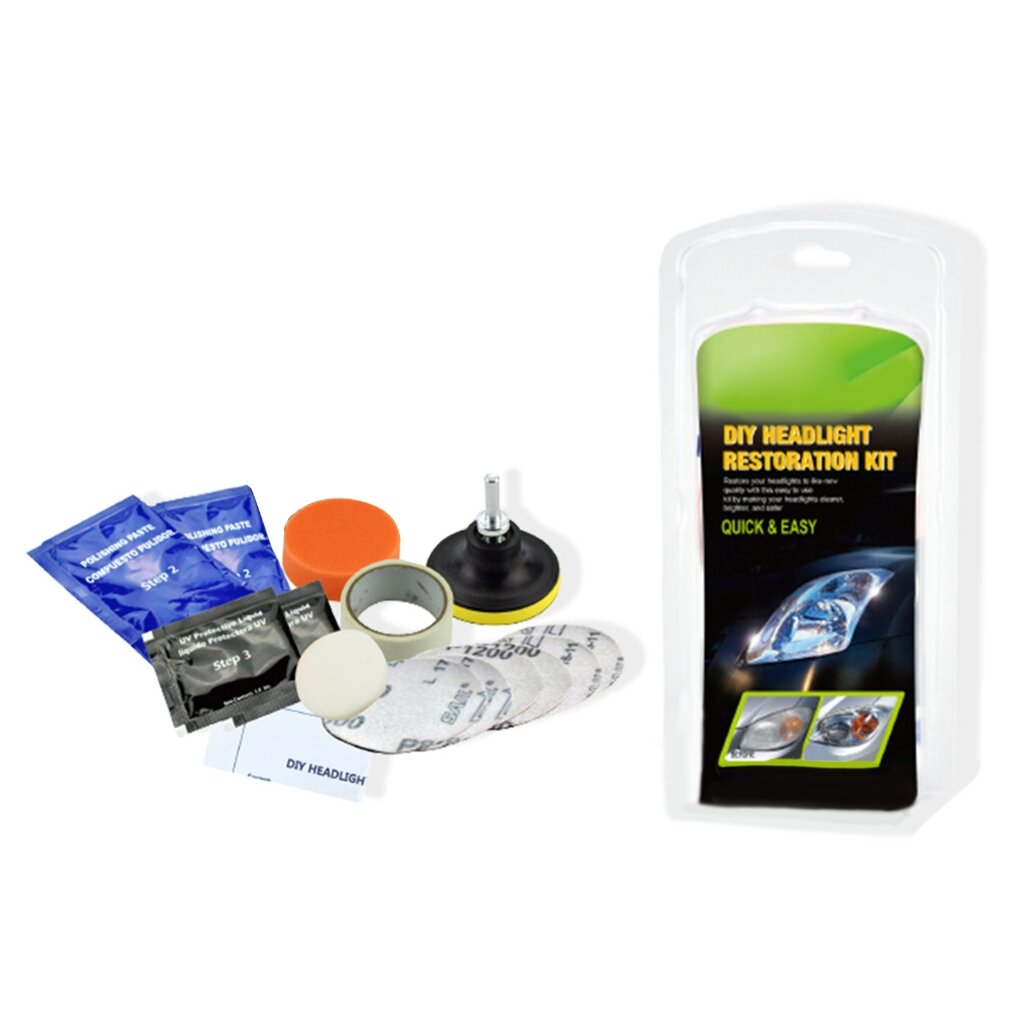 Набор инструментов для восстановления автомобильных линз Набор Инструментов для полировки автомобильных фар для улучшения видимости И безопасности