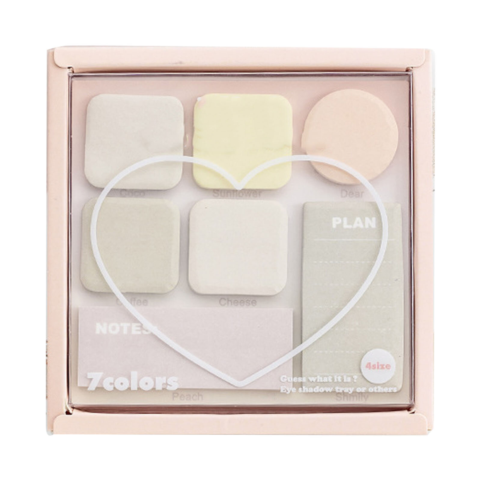 Мини-пастельные липкие заметки, цветная бумага, палитра теней для век, самоклеящиеся подушечки для поиска и сравнения неоднозначных