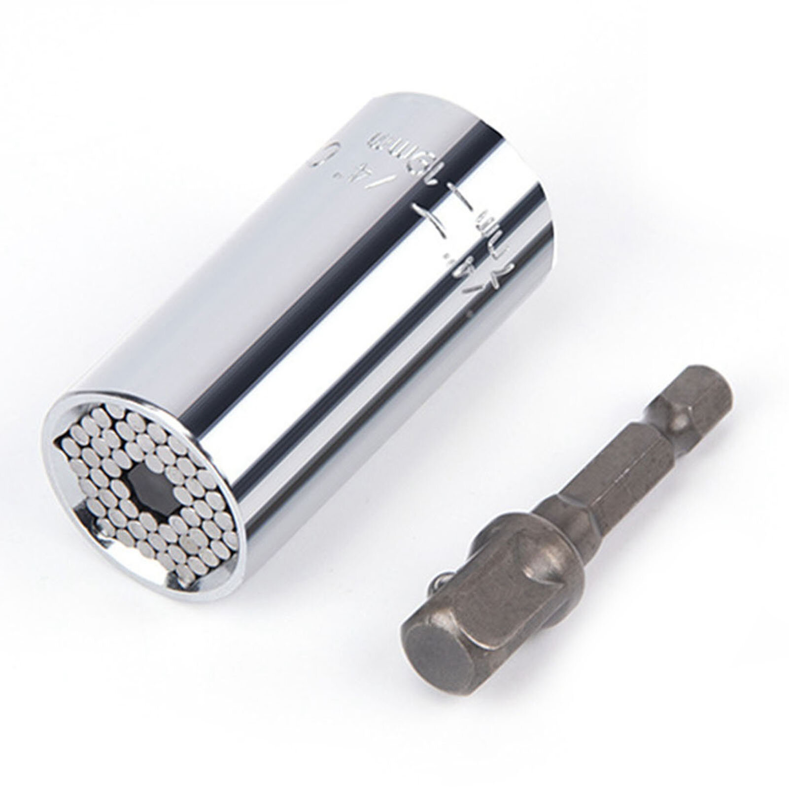 Универсальная головка 7 мм - 19 мм, многофункциональный инструмент для торцевых головок из высокопрочной стали с адаптером для дрели