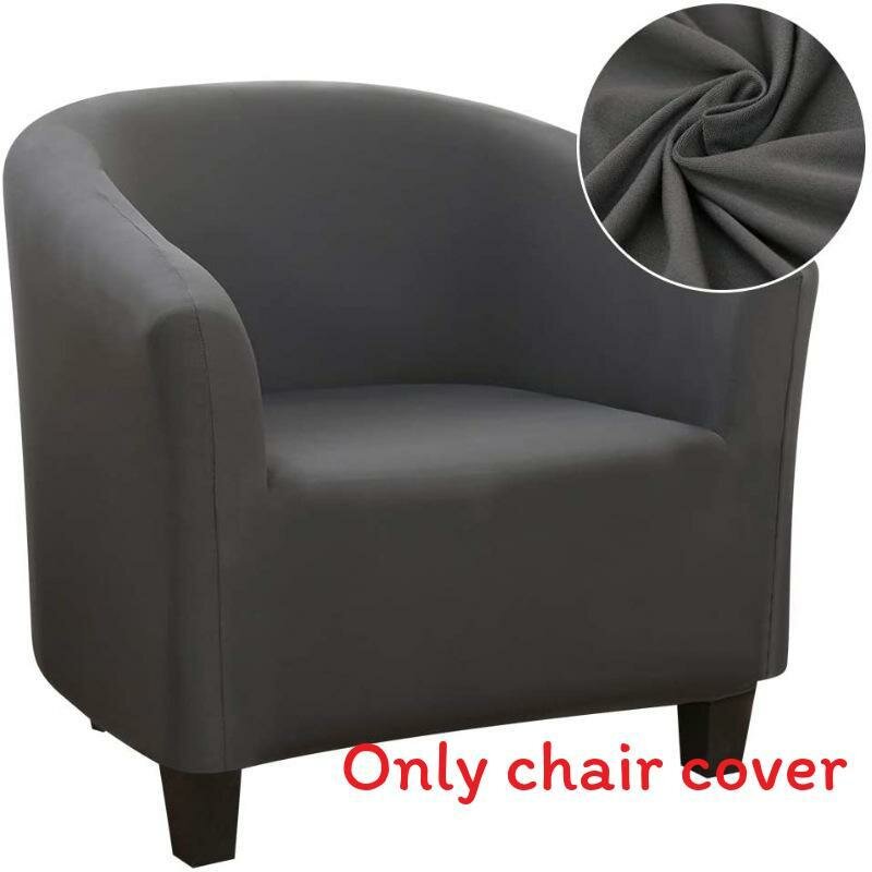 Чехол на диван эластичный однотонный для дома и офиса темно-серый