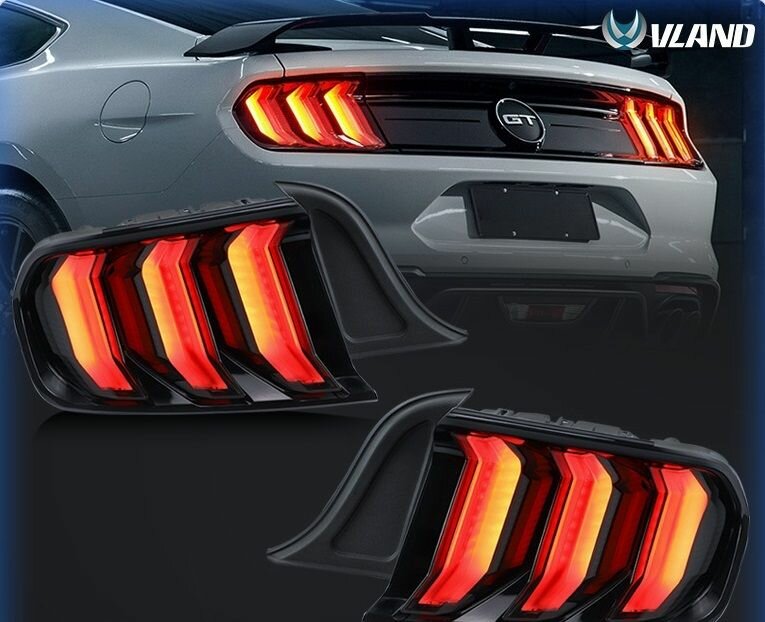 Задние фонари VLAND совместимы со светодиодными задними фонарями Ford Mustang 2015 2020 годов с последовательными указателями поворота.
