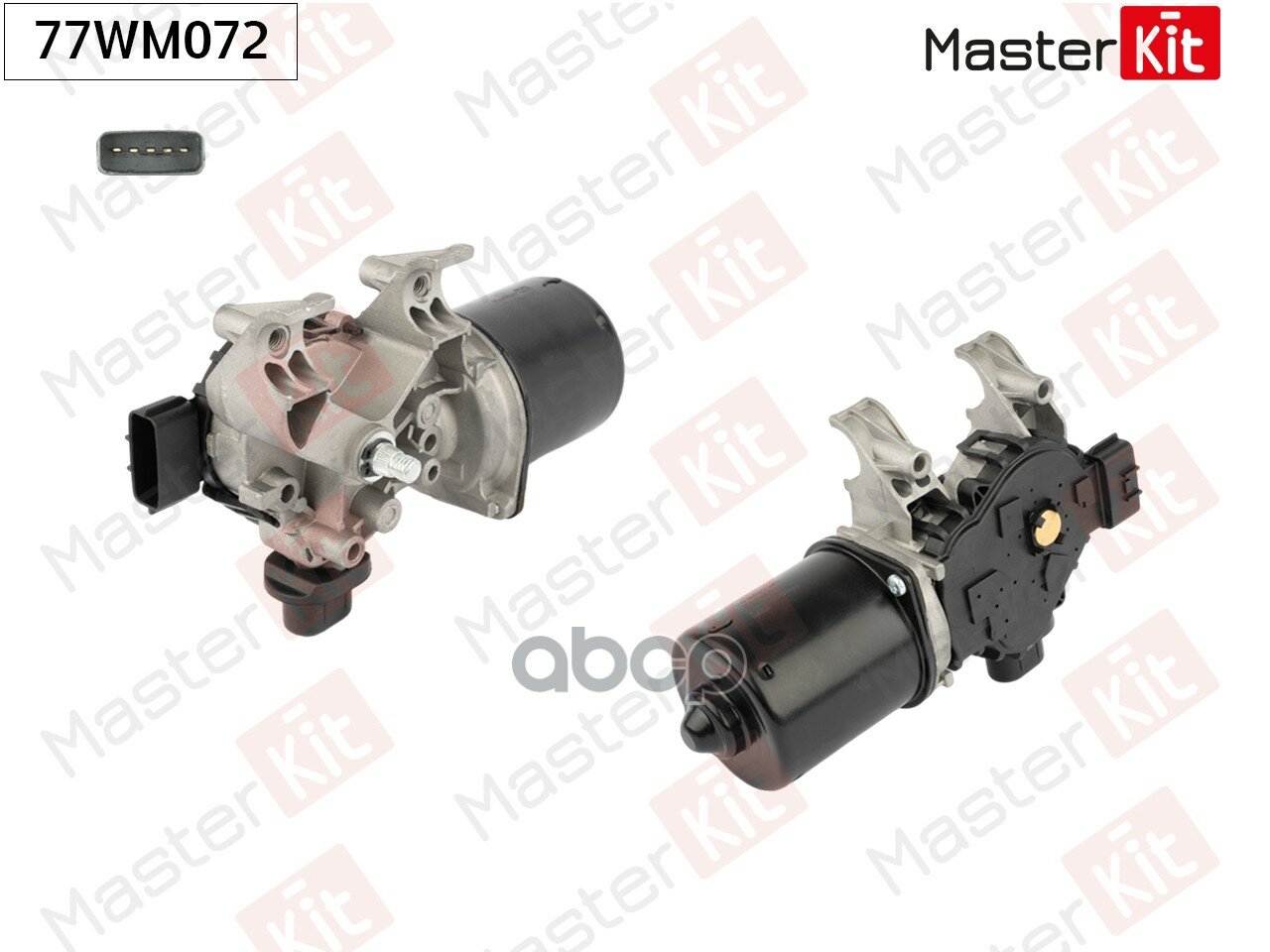 77WM072 Мотор стеклоочистителя перед Renault CLIO IV (BH/CH_) 2012 - MasterKit арт. 77WM072