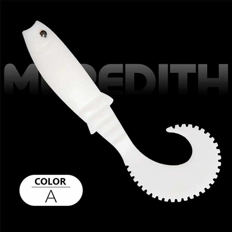Силиконовая блесна MEREDITH Cannibal с изогнутым хвостом для морской и пресноводной рыбалки, модель JX72