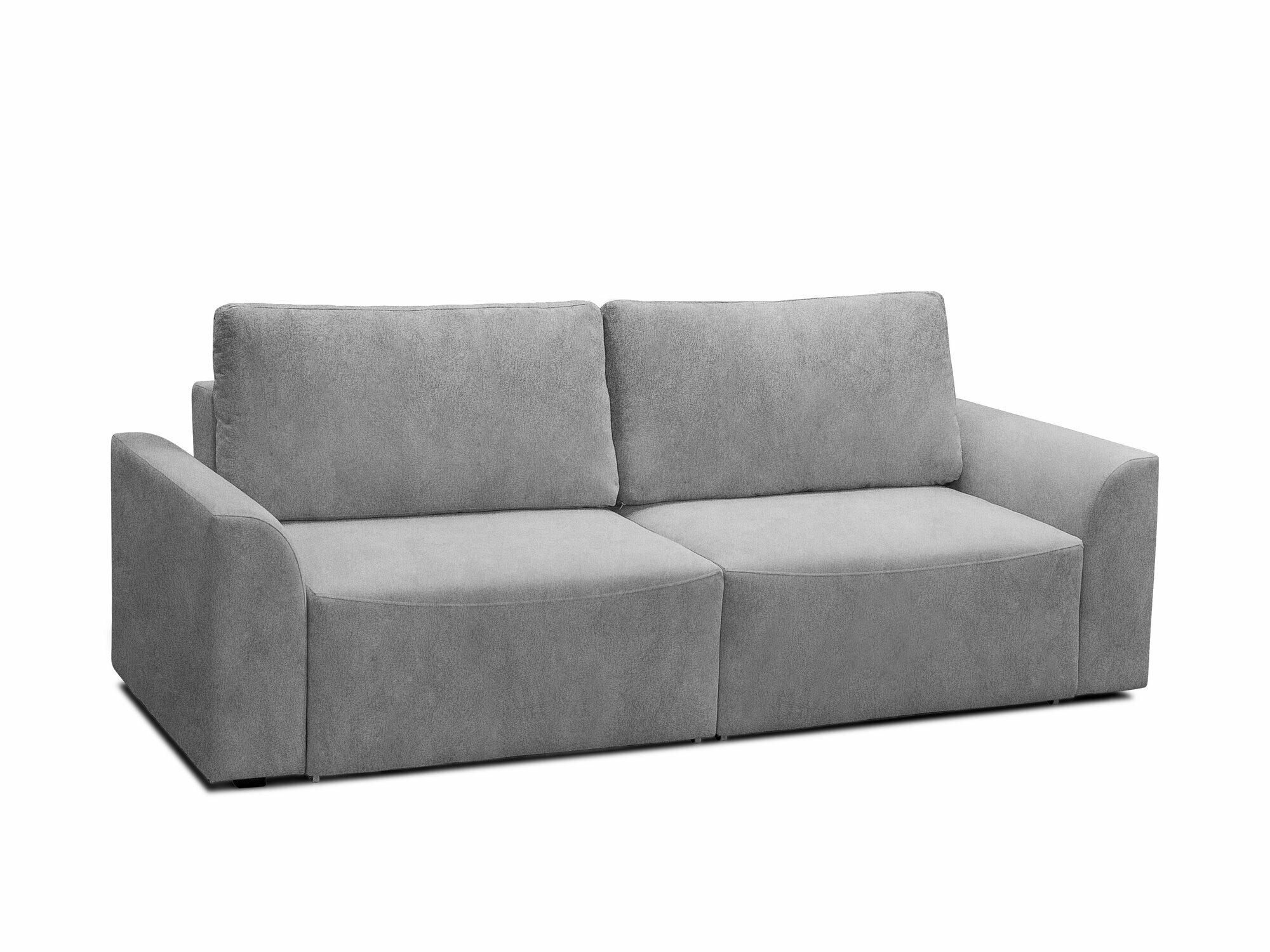 Диван раскладной "Росмебель Сиэтл", еврокнижка, модульный, с ящиком для белья, размер 2,45х1х0,95, светло-серый