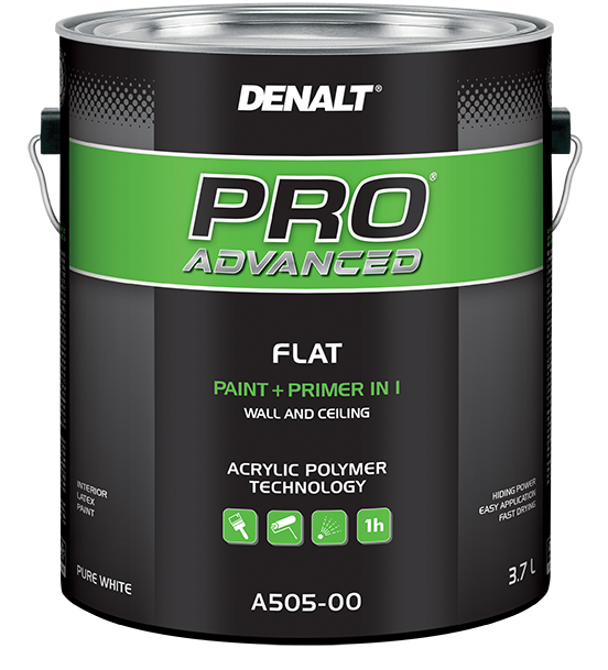Краска DENALT 505-01 PRO ADVANCED Краска для стен и потолков полимерная матовая белая 3,7л