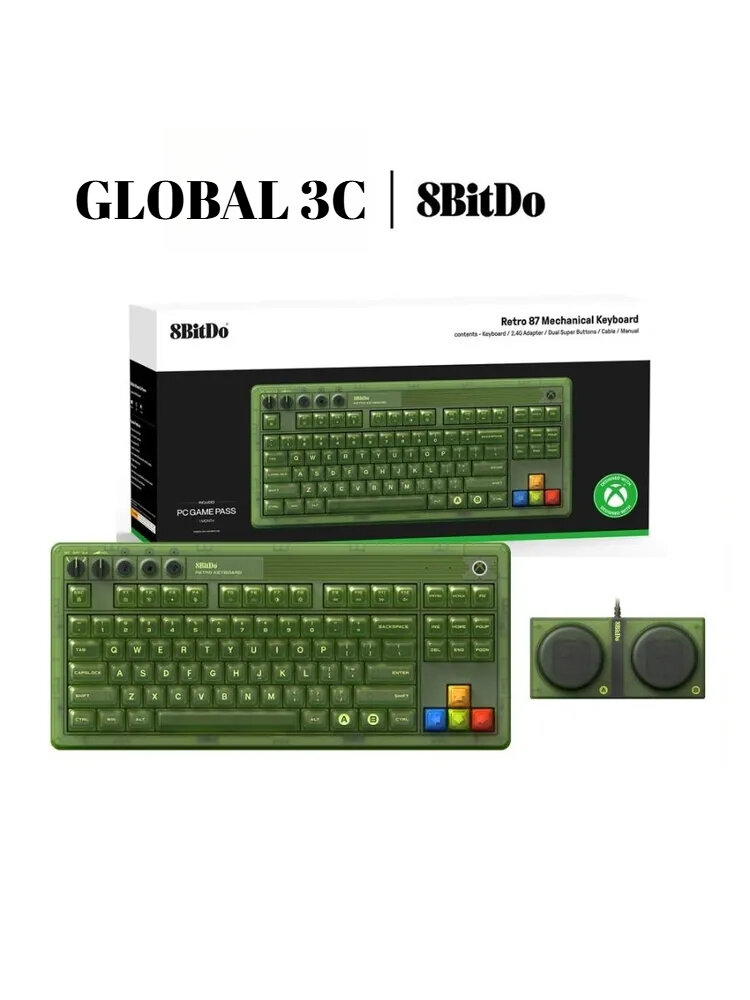 8BitDo Retro87 X Механическая Клавиатура С Беспроводной Ручкой Управления 2.4g С Возможностью Горячей Замены