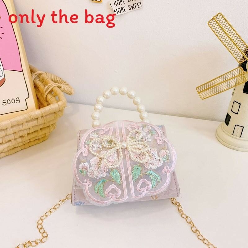 Сумка princess pearl girl с цепочкой китайский стиль милые детские аксессуары для школы фиолетовая жемчужина