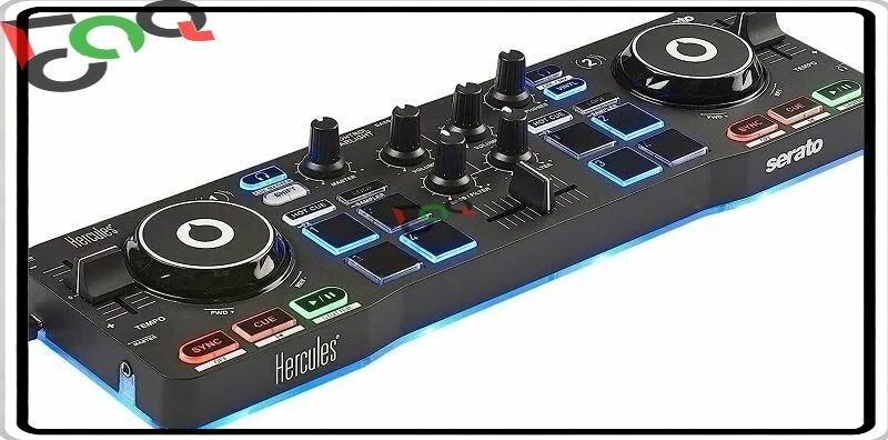 Hercules Helly DJControl Starlight - Портативный USB DJ контроллер - 2 проигрывателя с 8 ударными подушками