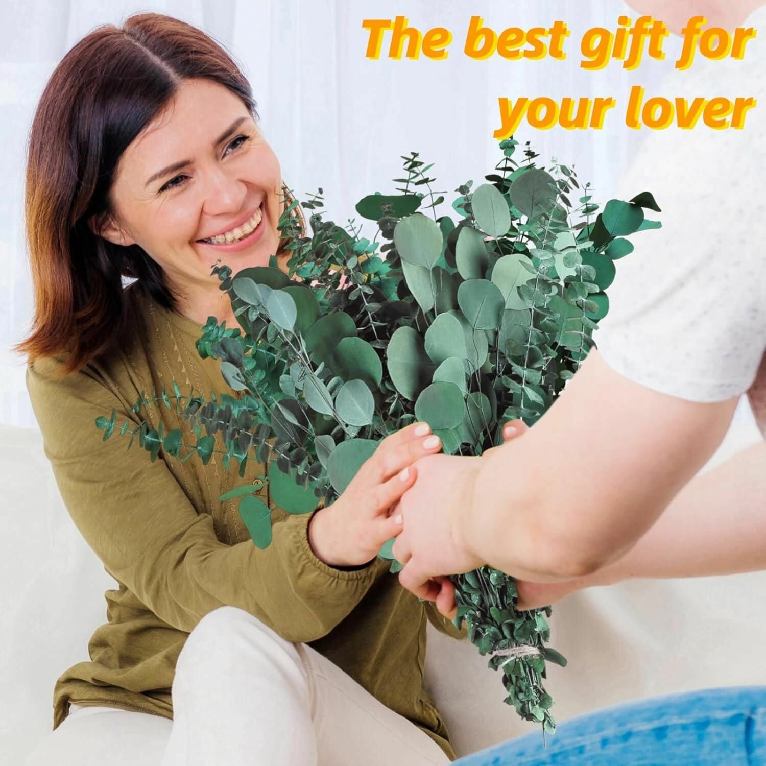 10шт букет из листьев эвкалипта и яблони