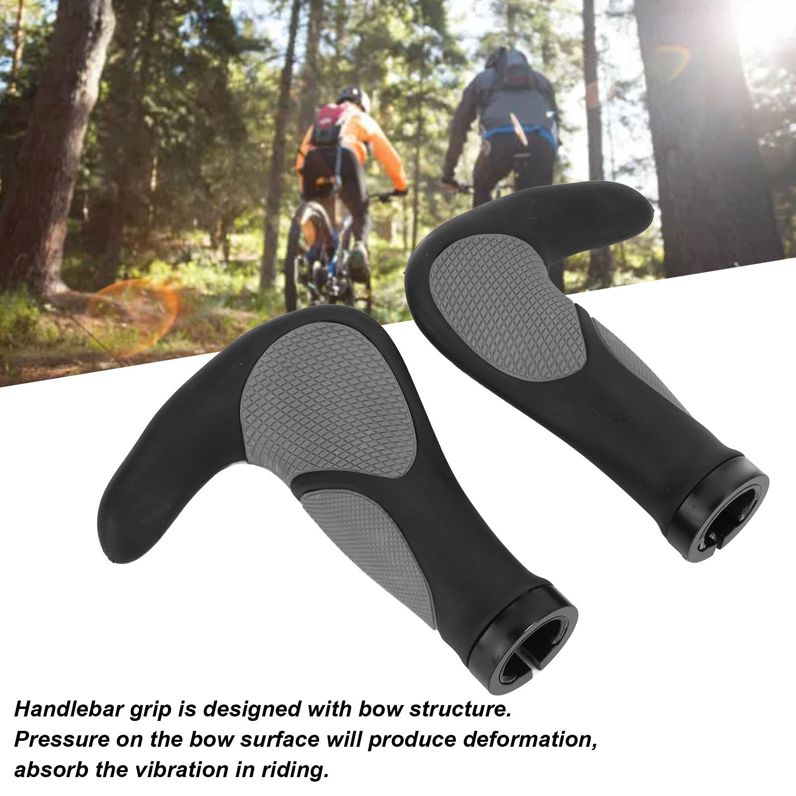 1 пара/компл. эргономичные чехлы на руль велосипеда, виброустойчивые встроенные ручки из TPR для горного велосипеда