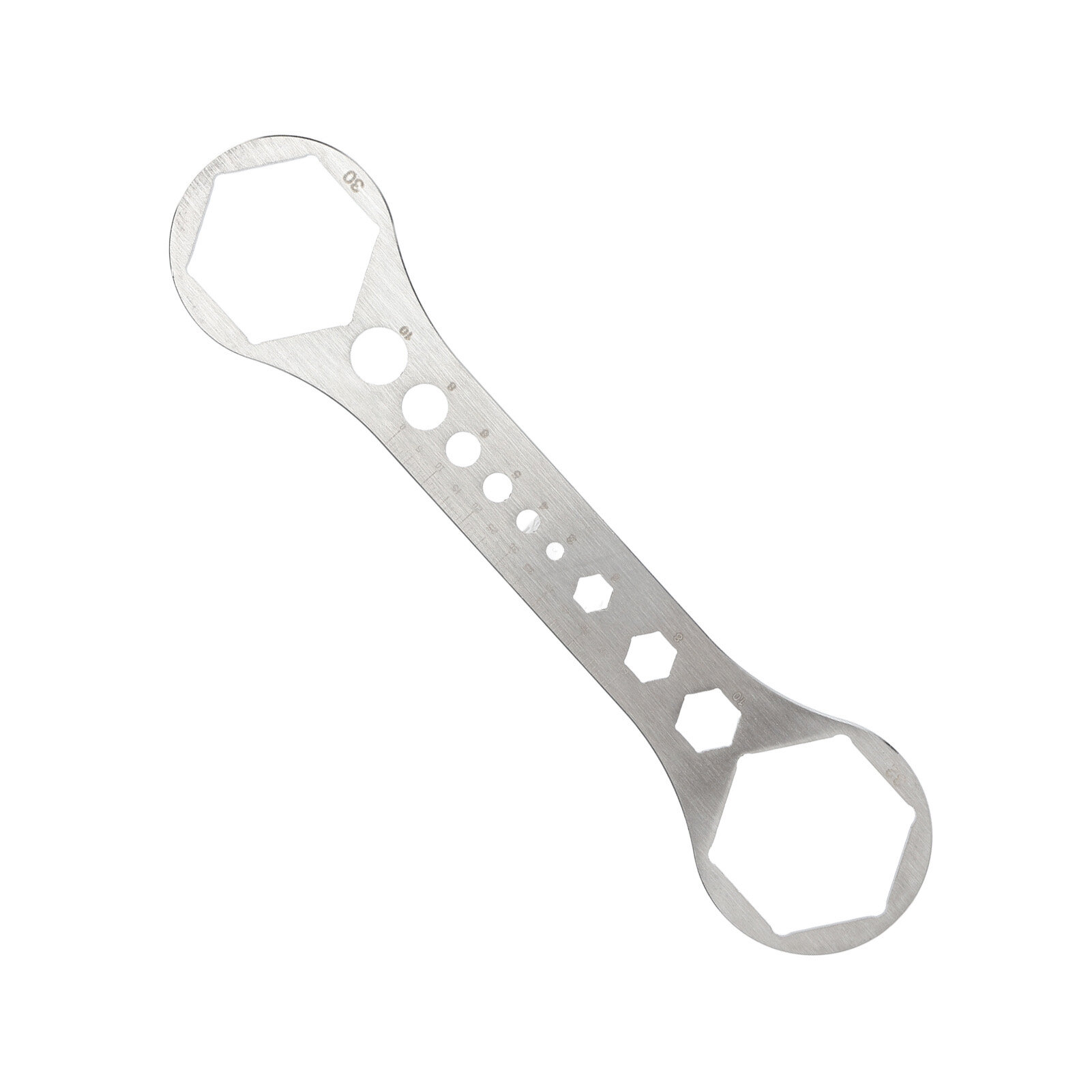 Ключ для передней вилки велосипеда, инструмент для снятия крышки пневматической вилки велосипеда из нержавеющей стали для горного велосипеда, 30–32 мм/1,18–1,26 дюйма