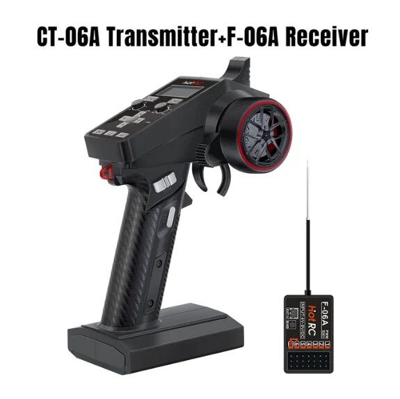 Радиосистема HotRC CT-6A/CT-8A DS600 6CH/8CH 2,4 ГГц для радиоуправляемых моделей CT-6A F-06A Receiver