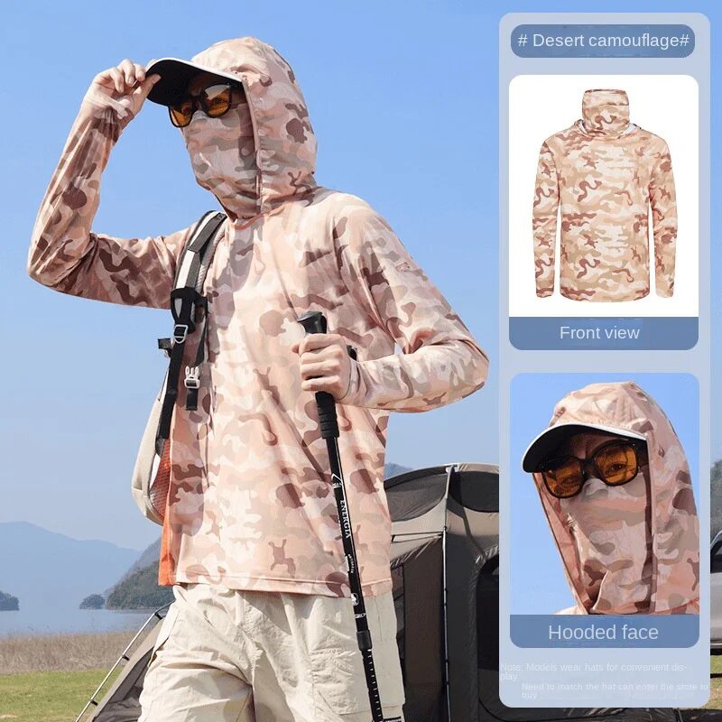 Мужская камуфляжная рубашка с капюшоном Desert Camouflage, L
