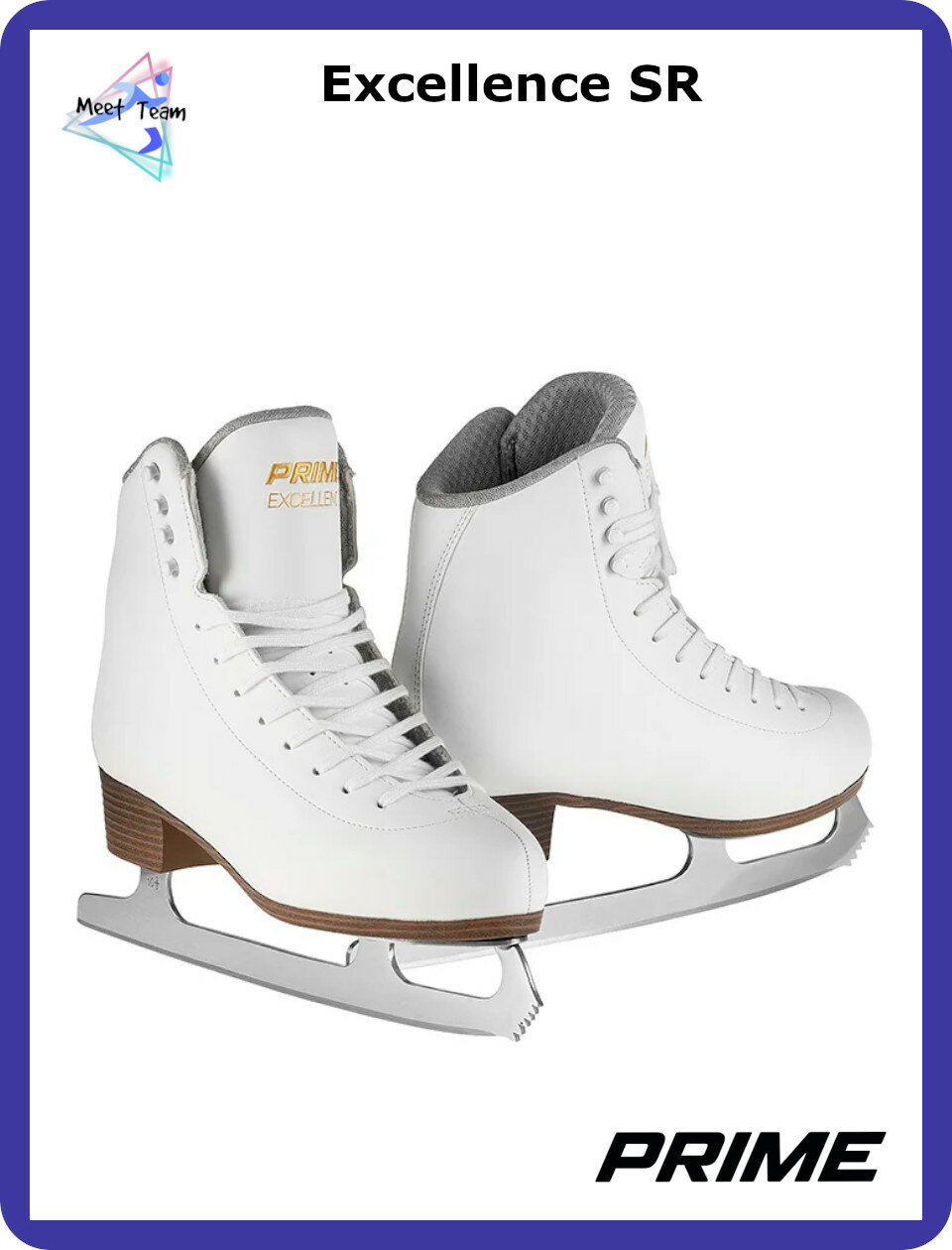 Коньки фигурные женские PRIME Excellence SR,9.0 / белый