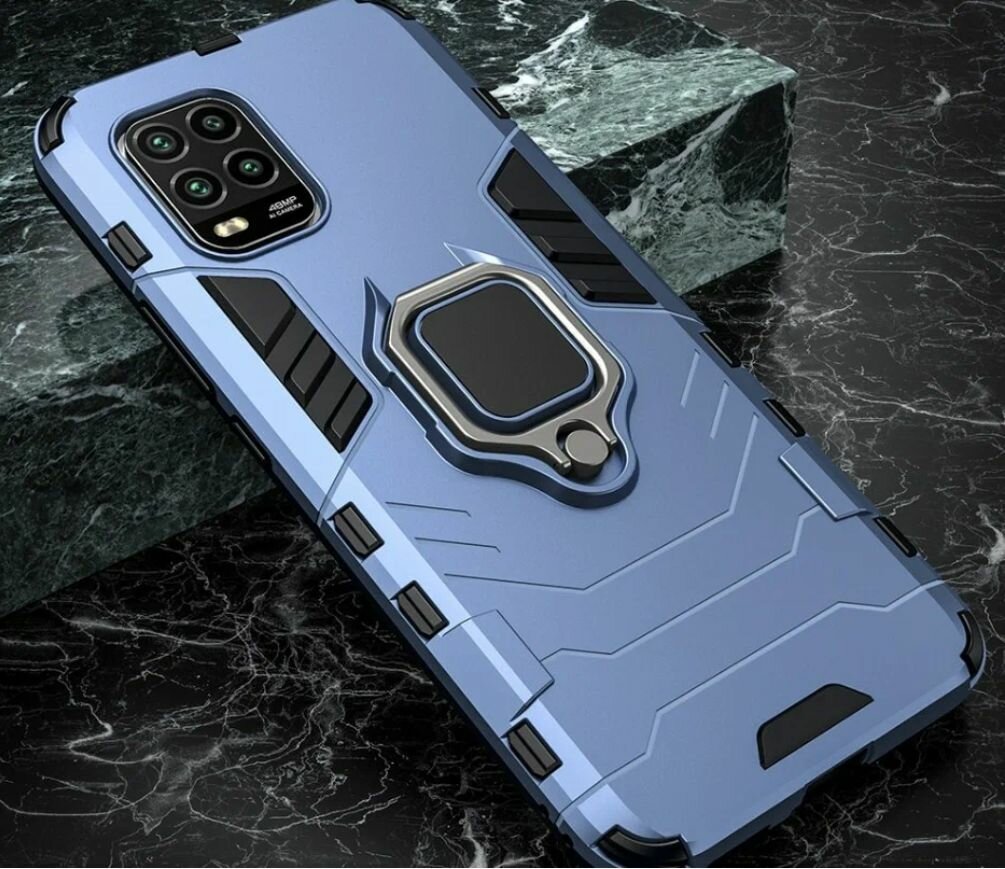 Противоударный чехол-бампер Чехол. ру для Xiaomi Redmi 10 синий