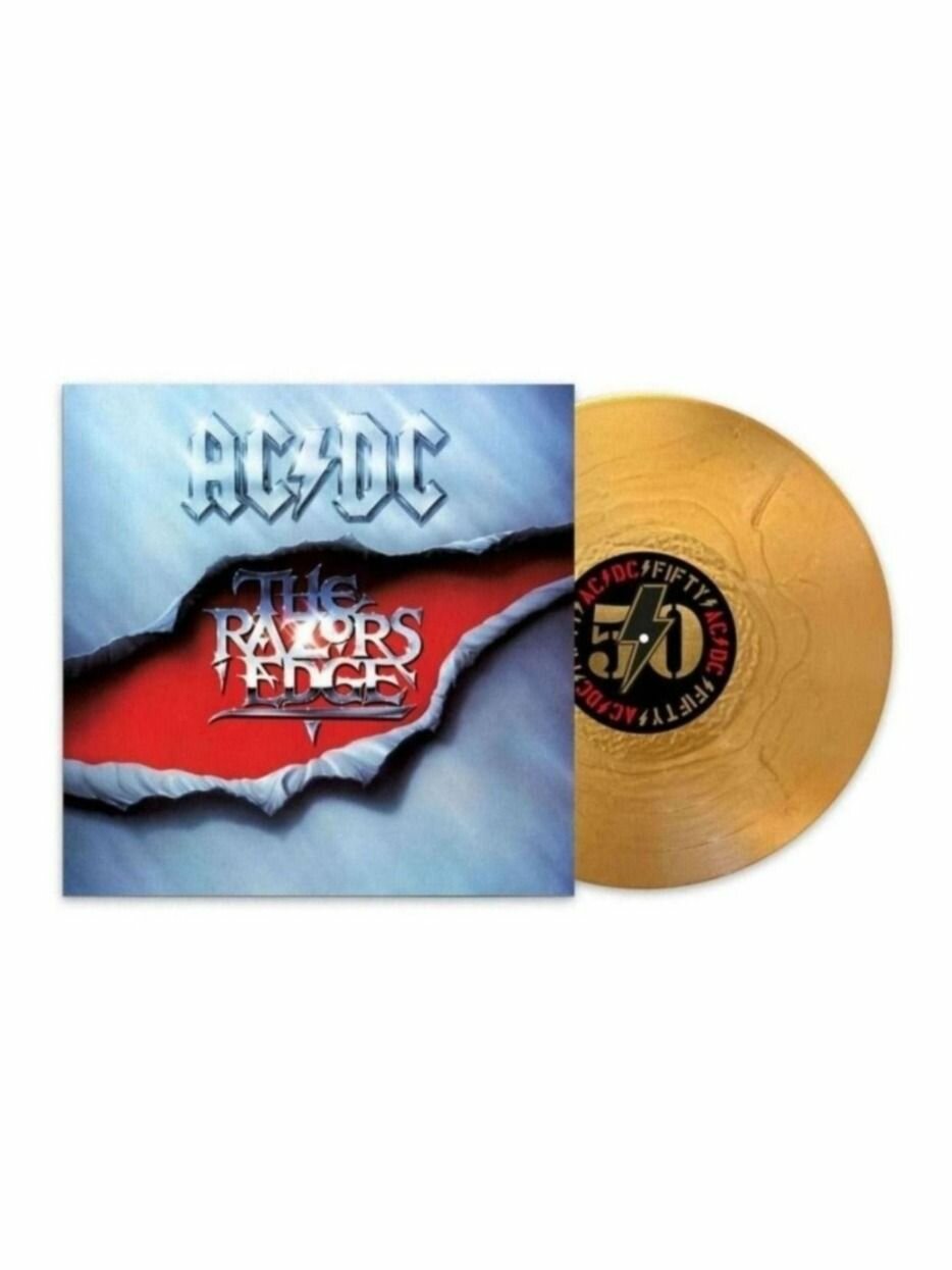Виниловая пластинка AC/DC - The Razors Edge Пластинки, LP, Album, Special Edition, Stereo, Gold, 50th Anniversary Edition Новый