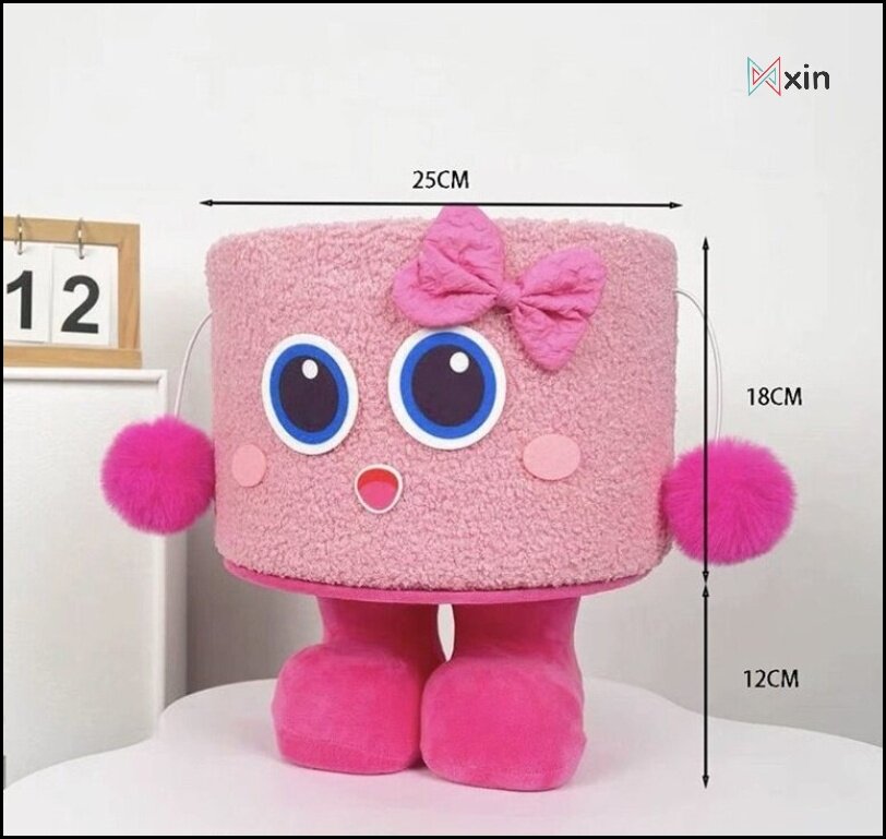 Детские корзины вязаные жесткие с ножками. Диаметр 25см, высота 30 см. Плетеная корзина в детскую. Яркая большая корзина. Мягкая корзинка. Игрушка