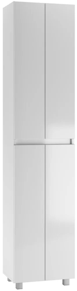 Шкаф-пенал для ванной Айсберг Норма DA1644PR 45 напольный, 45 см, белый, глянцевый, с дверками, из МДФ