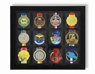 Деревянная рамка для медалей с прозрачным стеклом, для спортивных наград, черная/белая/дерево