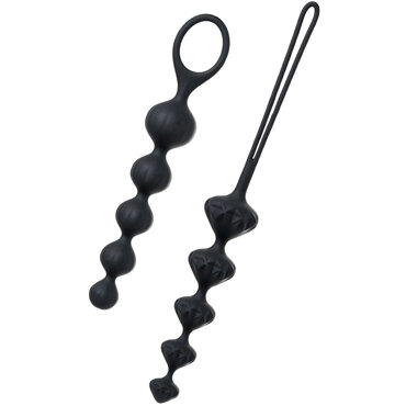 Satisfyer Love Beads, черный Набор анальных цепочек