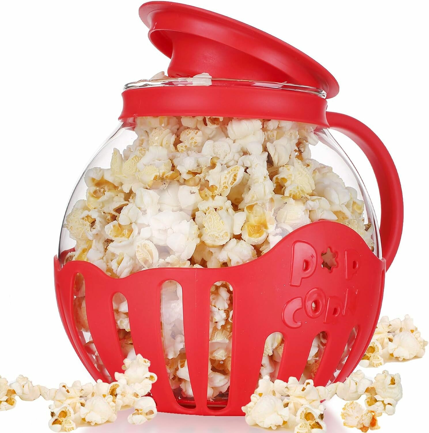 Микроволновый попкорн Amazon Micro-Popcorn, в самовзрывающейся стеклянной банке, красный