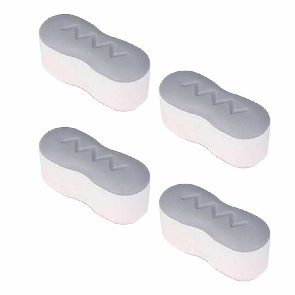 Многофункциональный набор из 4 пластиковых противоскользящих амортизаторов для сиденья унитаза, самоклеящиеся, овальный - Увеличьте высоту