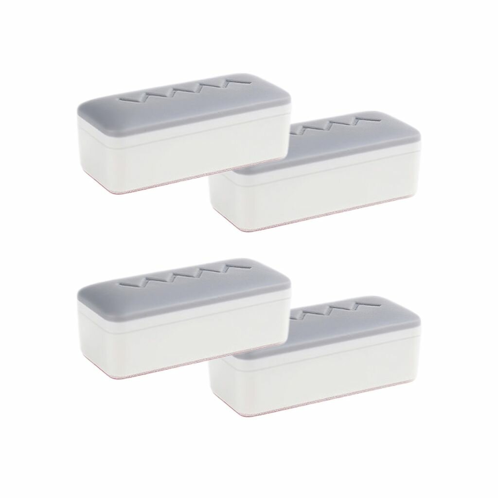 Многофункциональный набор из 4 пластиковых противоскользящих амортизаторов для сиденья унитаза, самоклеящиеся, Квадратный - Увеличьте высоту