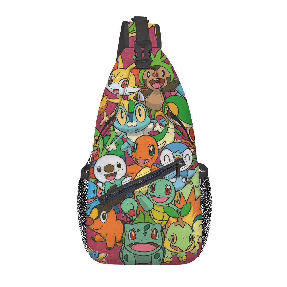 Нагрудная сумка Пикачу для мужчин и женщин, сумка через плечо, сундук из ткани Оксфорд, небольшая сумка через плечо для спорта и отдыха, рюкзак, мужская сумка