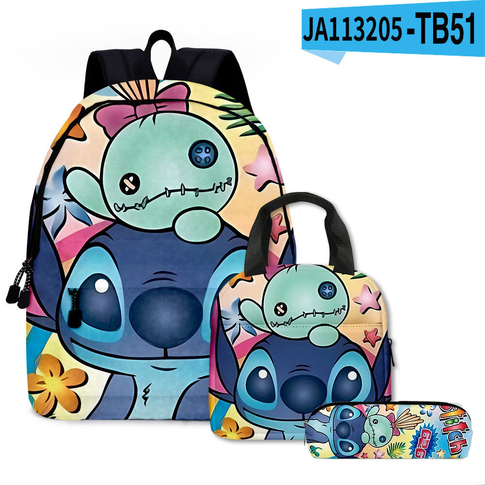 Самый продаваемый на Amazon рюкзак Stitch с цифровой печатью, школьная сумка, сумка-карандаш, сумка на плечо, набор из трех предметов