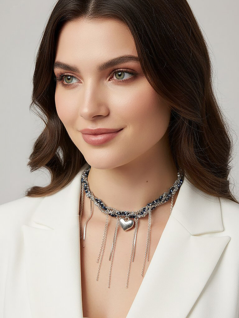 Колье, циркон