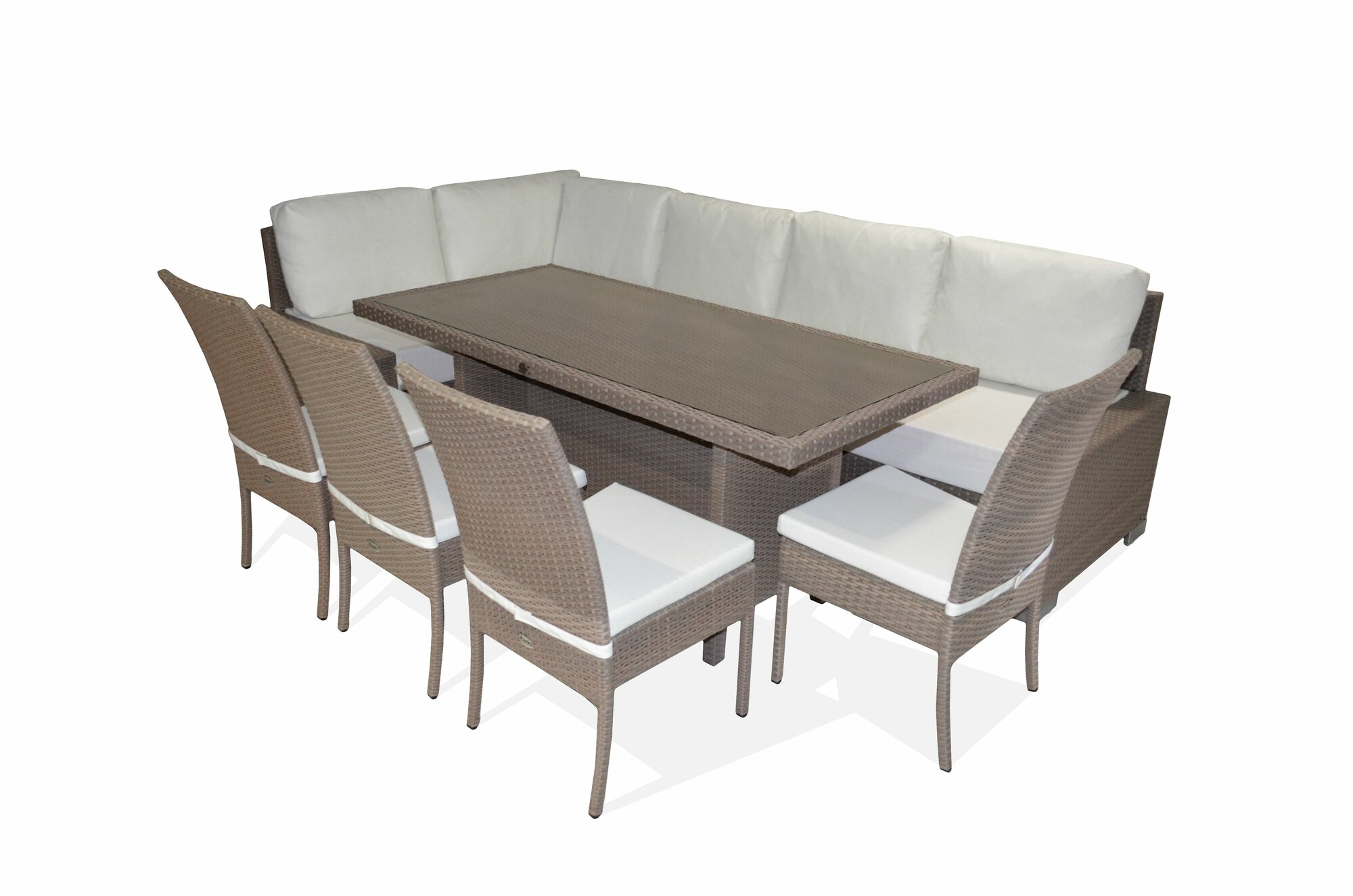 Комплект из искусственного ротанга Антверпен, цвет бежевый капучино