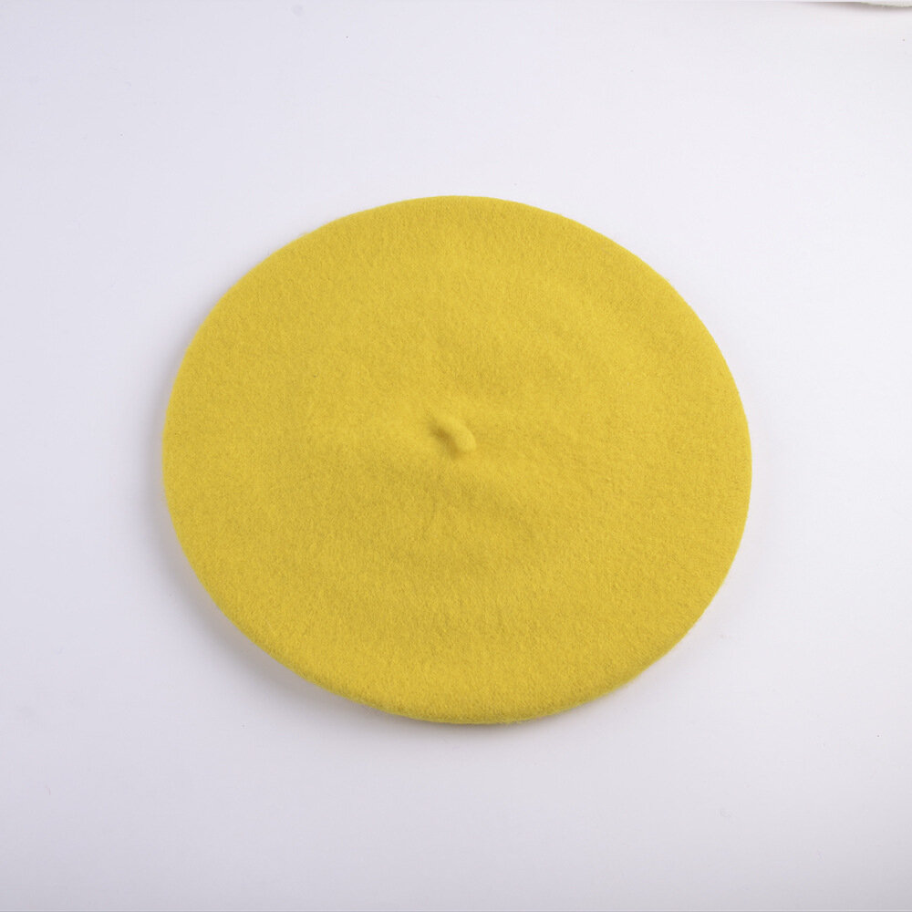 Осенние и зимние шапки, шерстяные универсальные корейские стильные модные береты, женская шляпа художника, , тыквенная шляпа, повседневный шерстяной берет