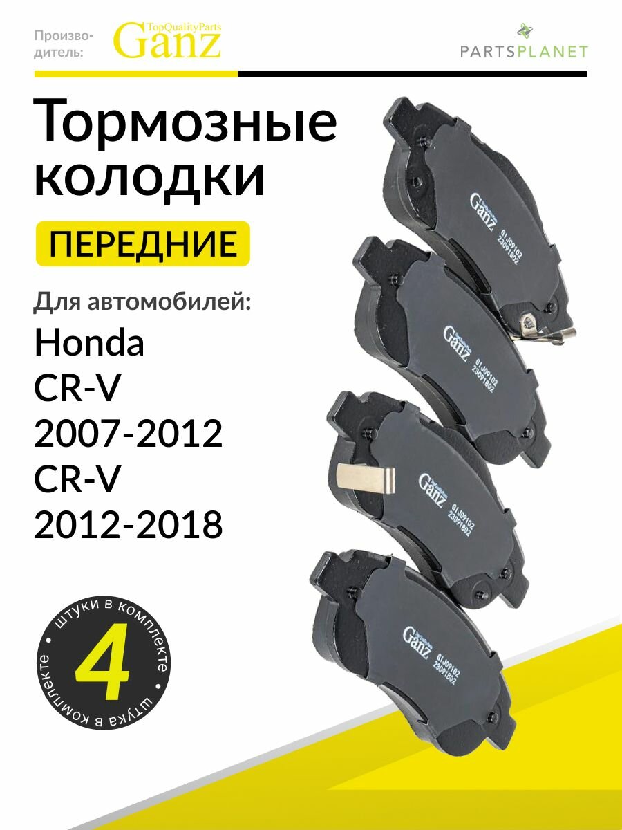 Тормозные колодки передние на Хонда Срв
