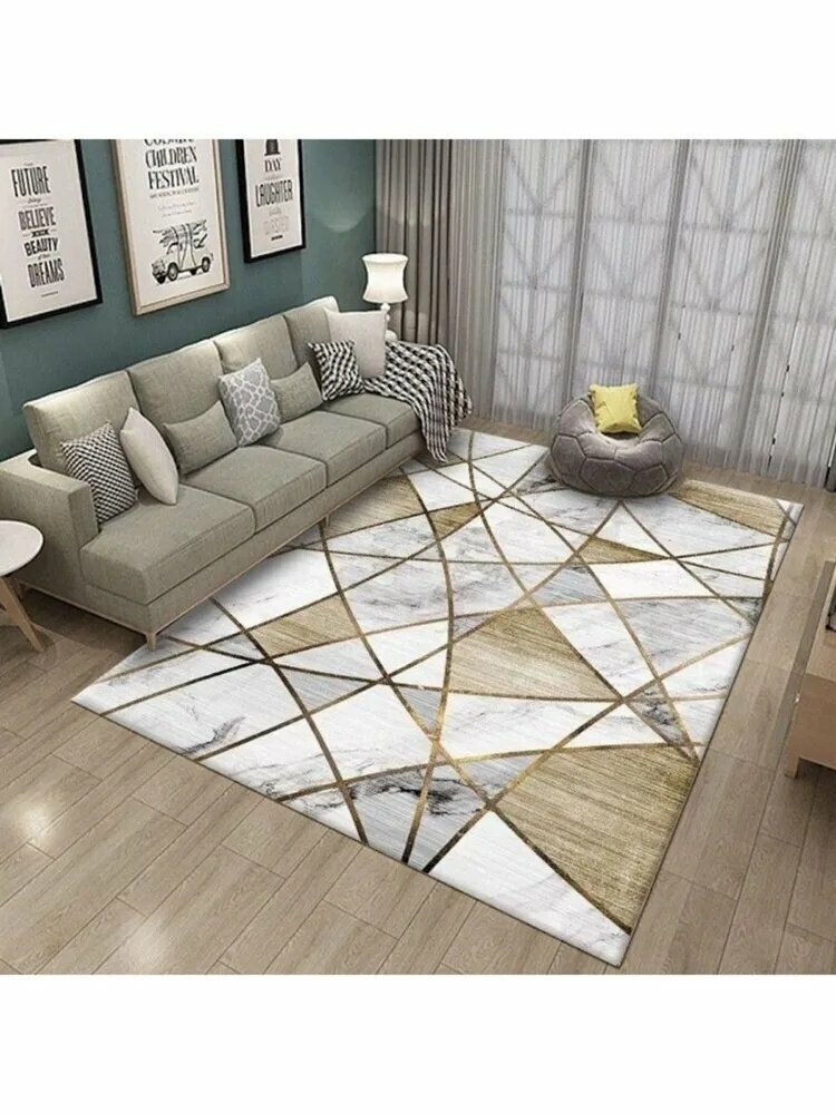 Ковер безворсовый "Коричневый мрамор" 200x300 см