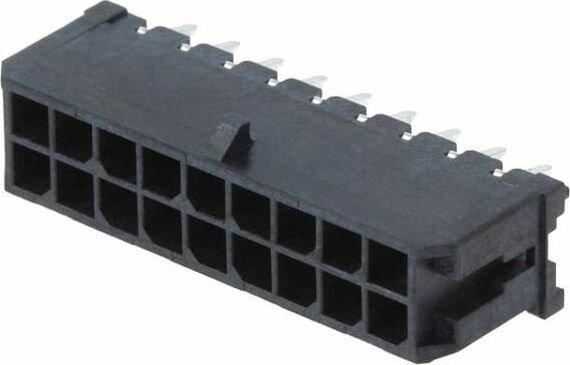 Гнездо MOLEX 0430451812 "папа" Micro-Fit 3.0 3мм PIN 18 THT,1шт