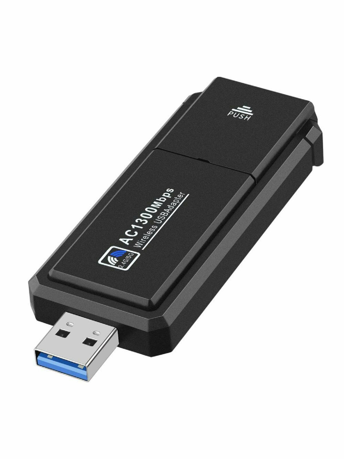 WiFi Adapter USB3.0 1300M Wireless Receiver Transmitter Dual Band 2.4/5GHz For PC Desktop Laptop NetworkCard