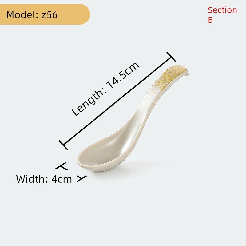 Ложка из меламина Xiangyuan для ресторанов и отелей, маленькая ложка для супа, имитация фарфора, пластиковая ложка Тип