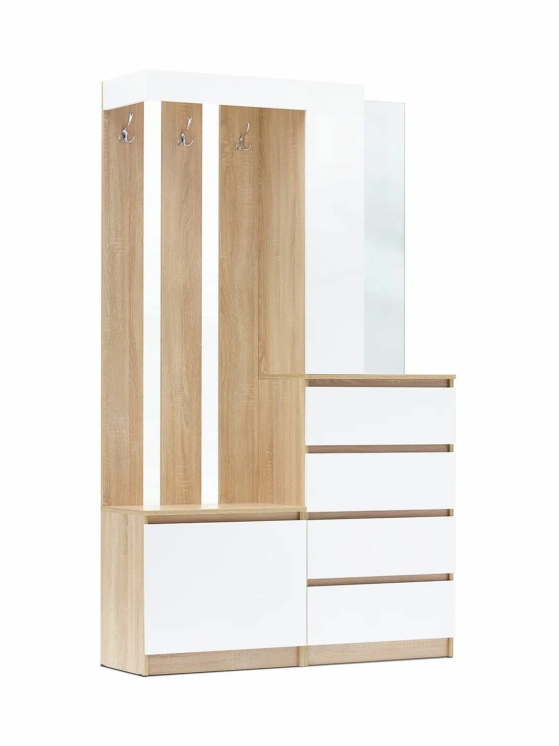 Прихожая Челси (Белый глянец, дуб сонома)