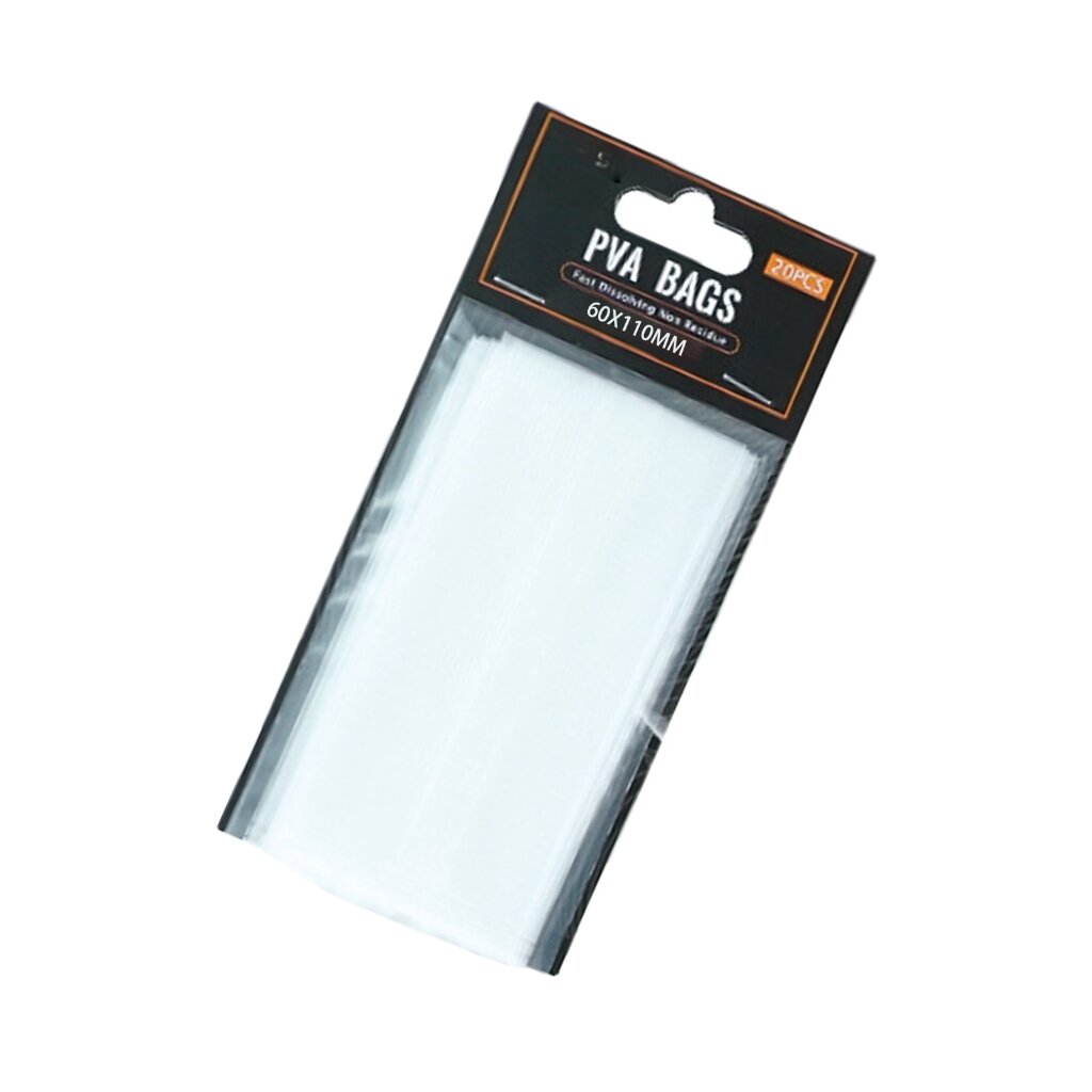 1 упаковка по 20 шт, водорастворимый пакет из ПВА-60x110 мм