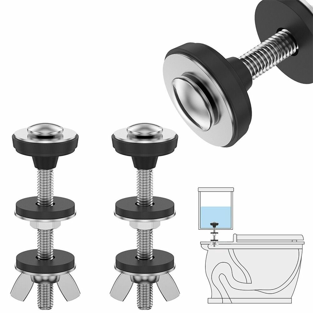 OZ-EXMA 2 шт. Комплект болтов для крепления бачка унитаза к чаше для сиденья с разделительной шайбой, нержавеющая сталь