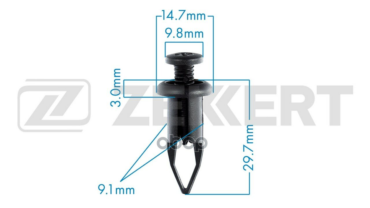 Клипса крепёжная Toyota (миним. кол-во заказа 10 шт) Zekkert арт. be-2657